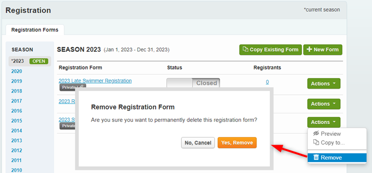 Create and Manage Registration Forms – SwimTopia Help Center