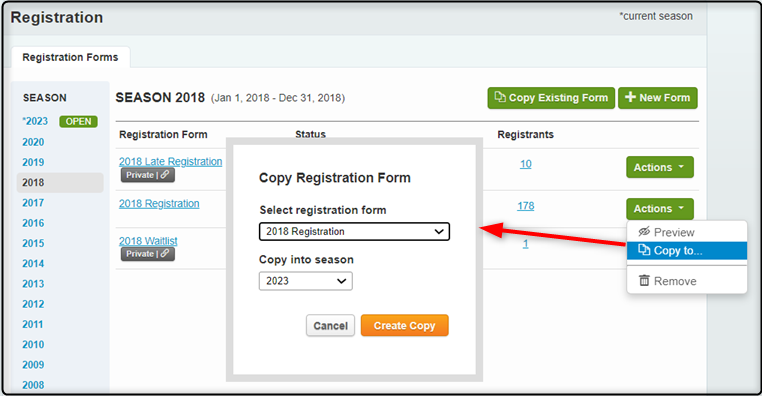 Create and Manage Registration Forms – SwimTopia Help Center