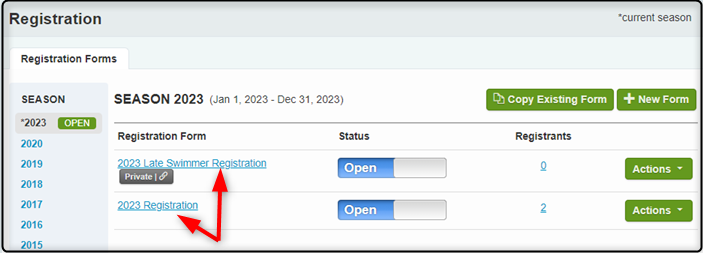 Create and Manage Registration Forms – SwimTopia Help Center