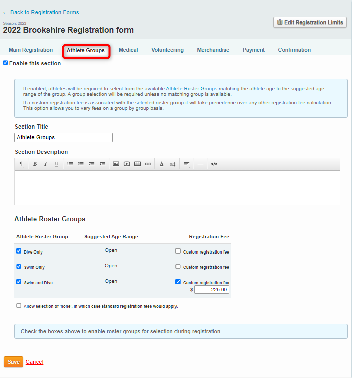 Registration Fees - Scenarios and Setup – SwimTopia Help Center