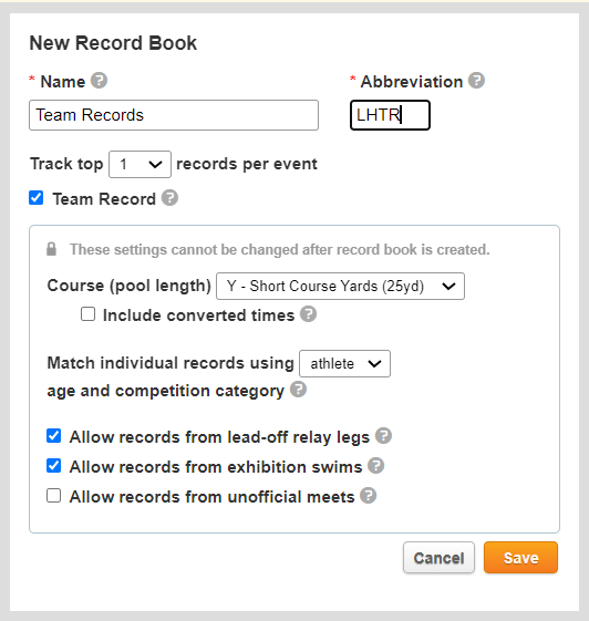 Creating a Record Book – SwimTopia Help Center
