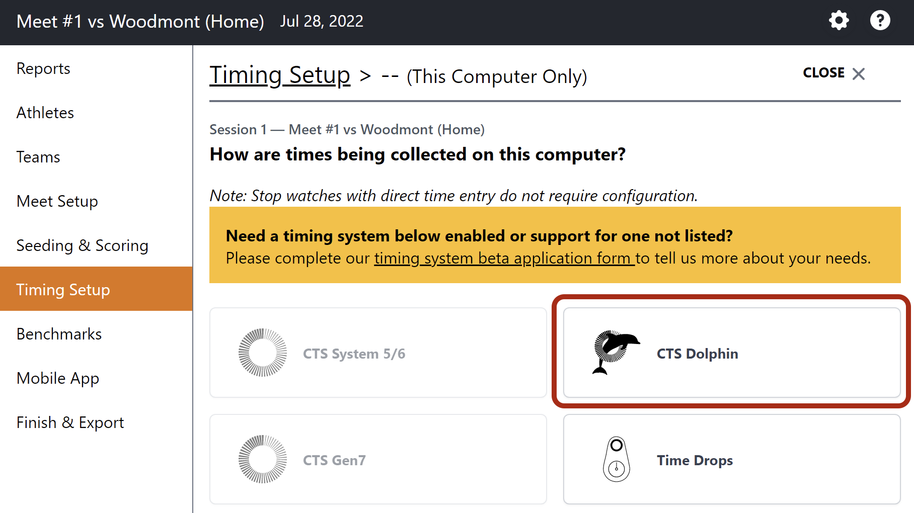 CTS Dolphin - Integration Setup – SwimTopia Help Center