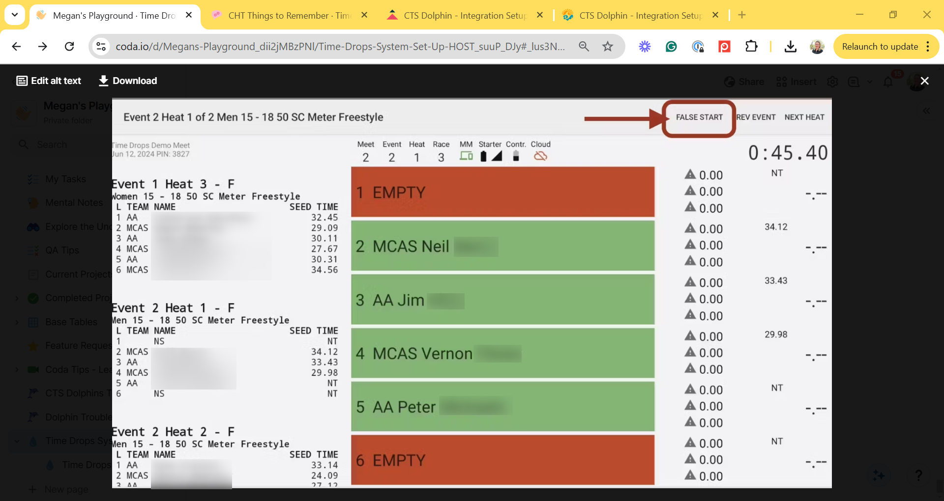 Time Drops - Running Your Meet & Troubleshooting – SwimTopia Help Center