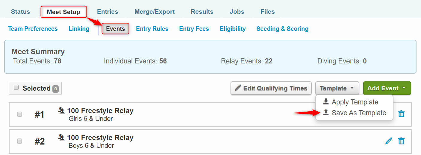Creating Meets (Options) – SwimTopia Help Center